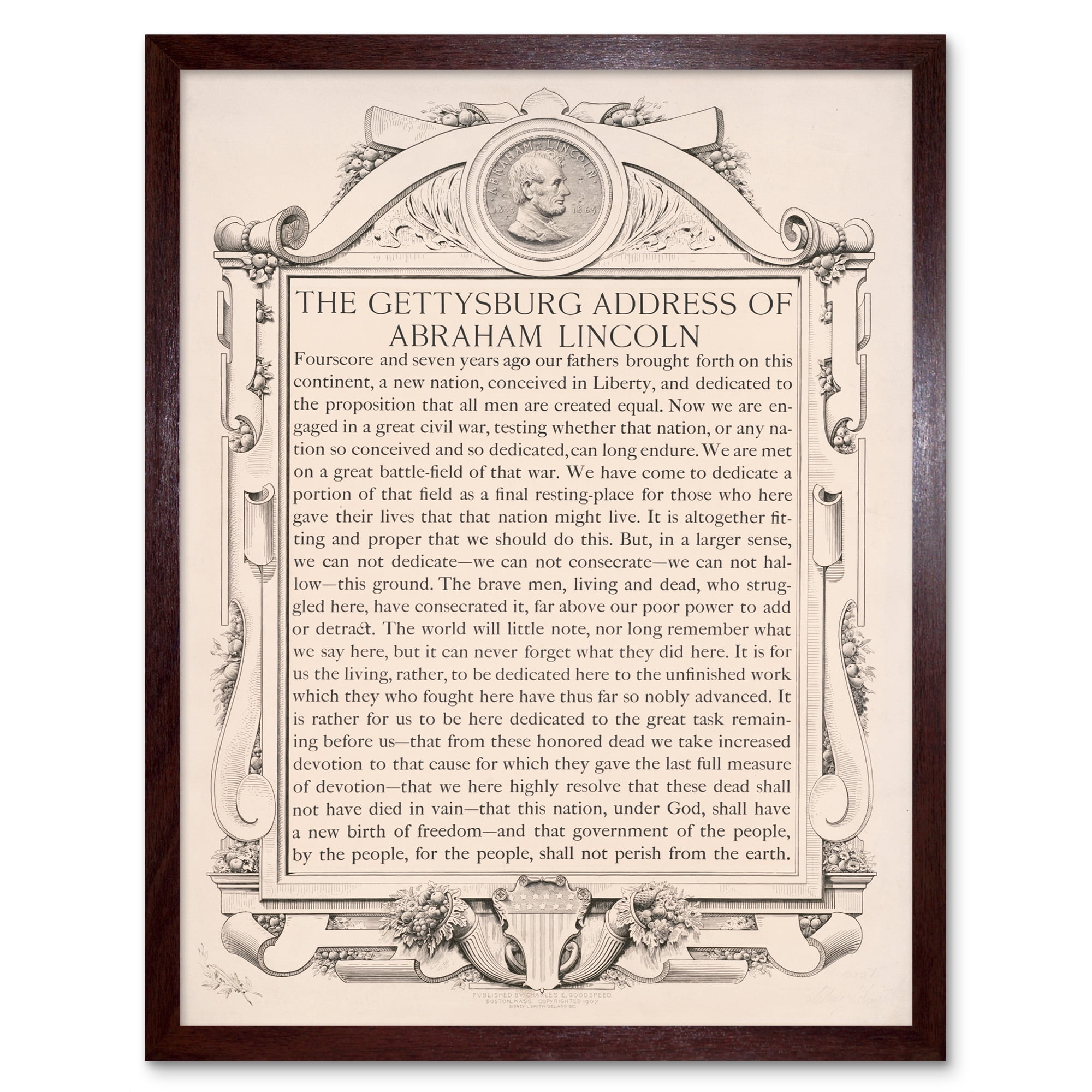 The Gettysburg Address of Abraham Lincoln USA President Speech ...