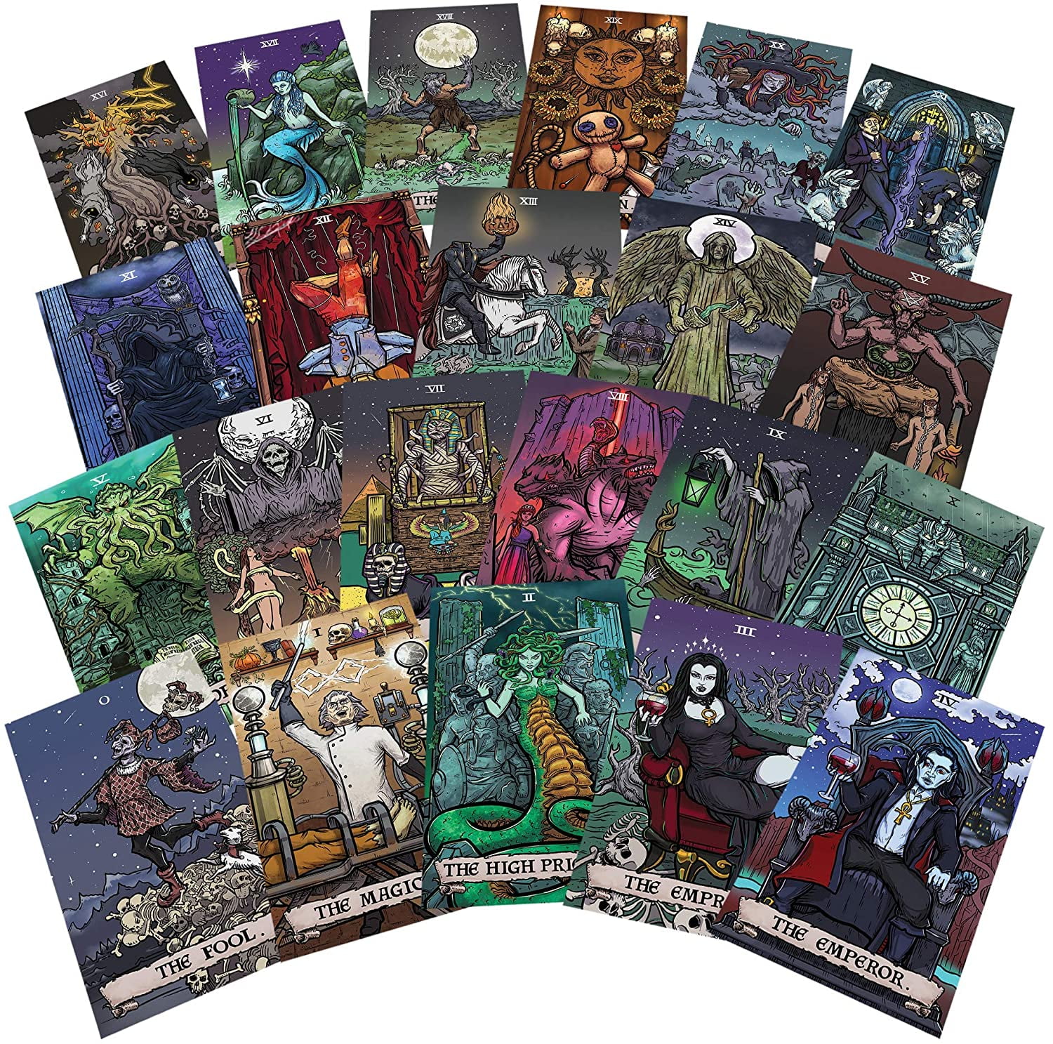 The Ghoulish Garb Terror Tarot Sticker Pack - Walmart.com