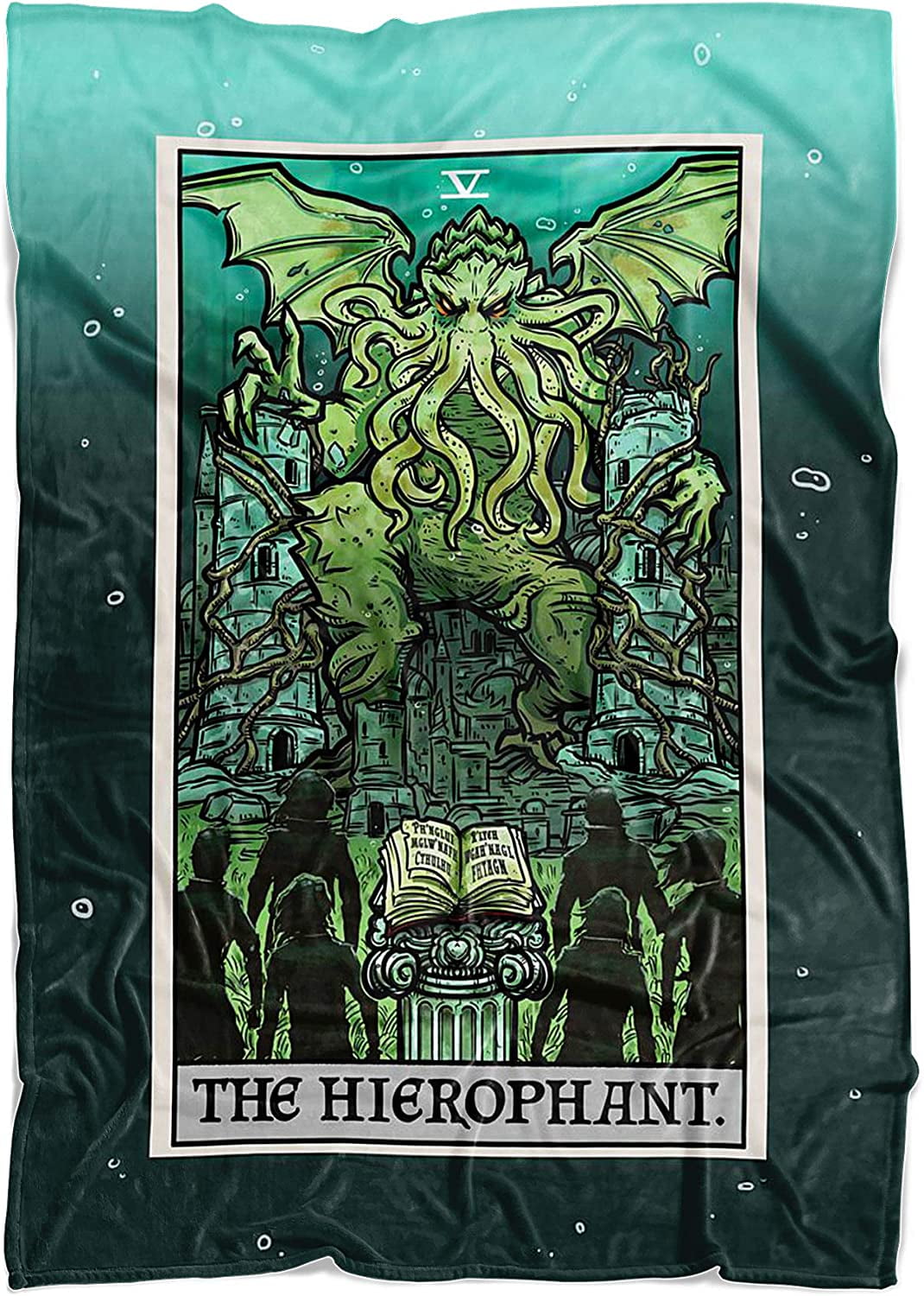 The Ghoulish Garb The Hierophant Tarot Card Terror Tarot Blanket 80" x ...