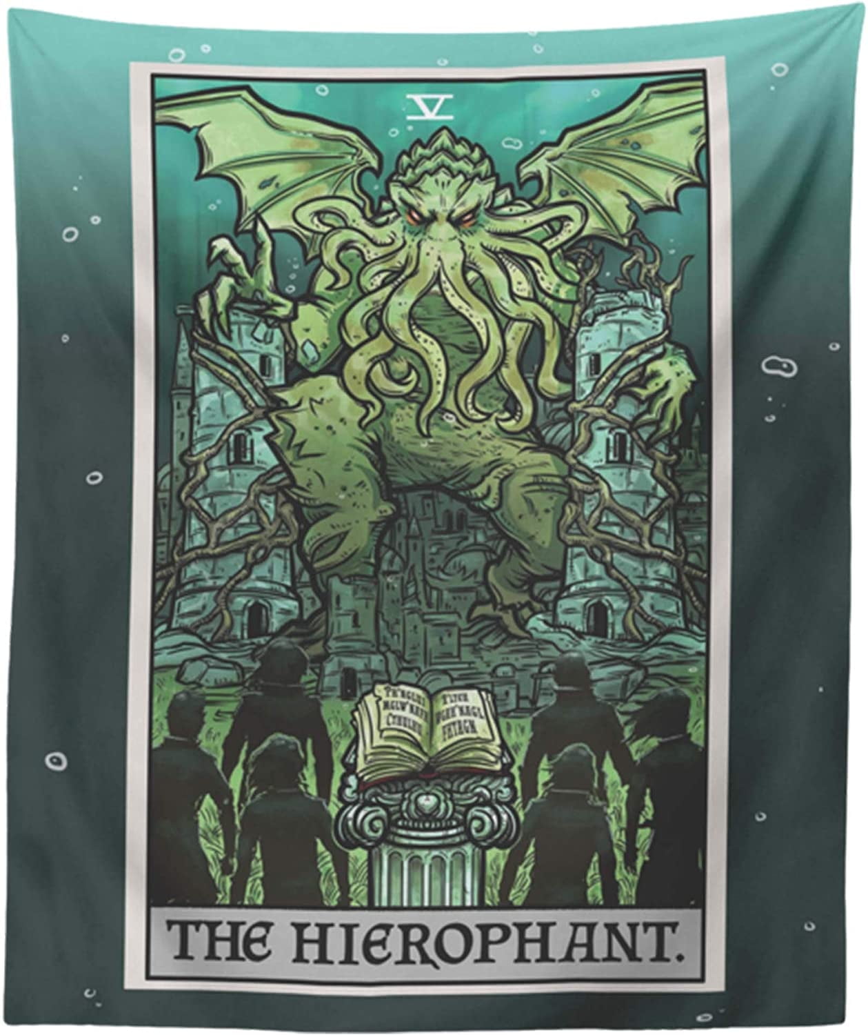 The Ghoulish Garb The Hierophant Tarot Card Terror Tarot Tapestry 60" x ...