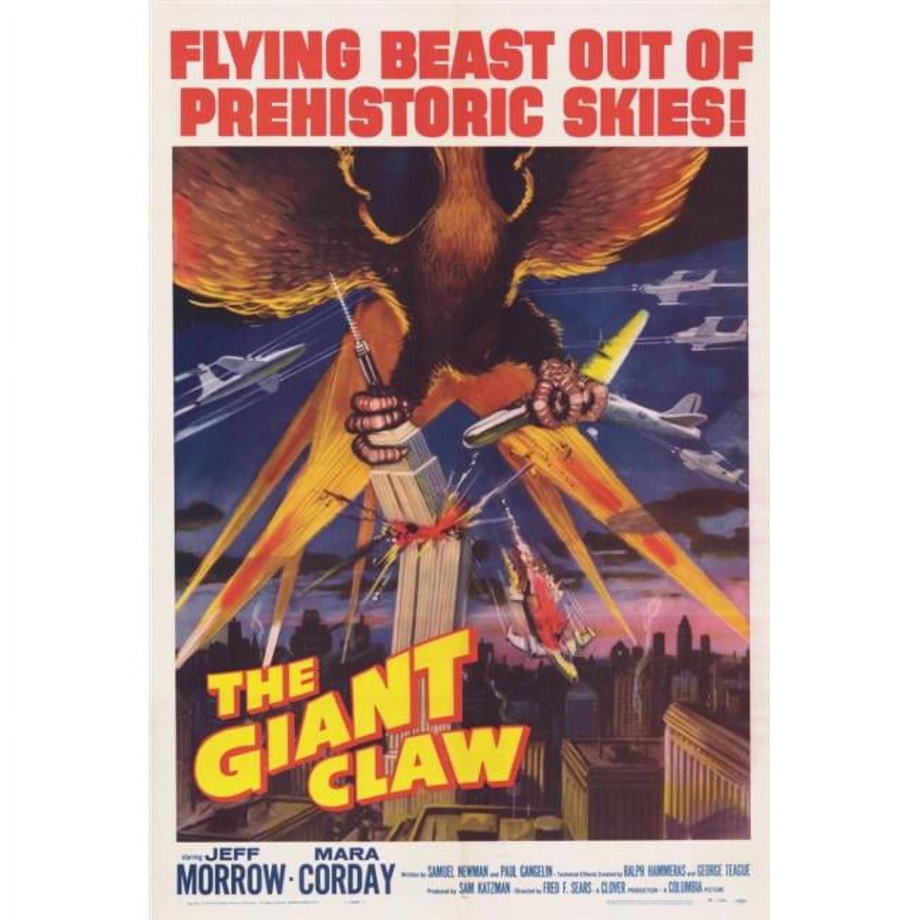 The Giant Claw Movie Poster Print (27 x 40) - Walmart.com