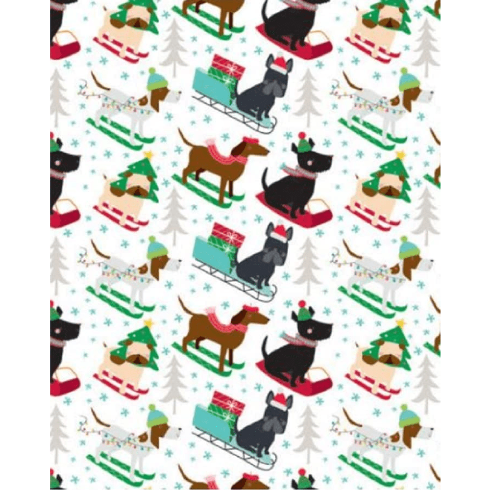 The Gift Wrap Company Jumbo Gift Wrap Roll, Doggin' Down The Hill ...