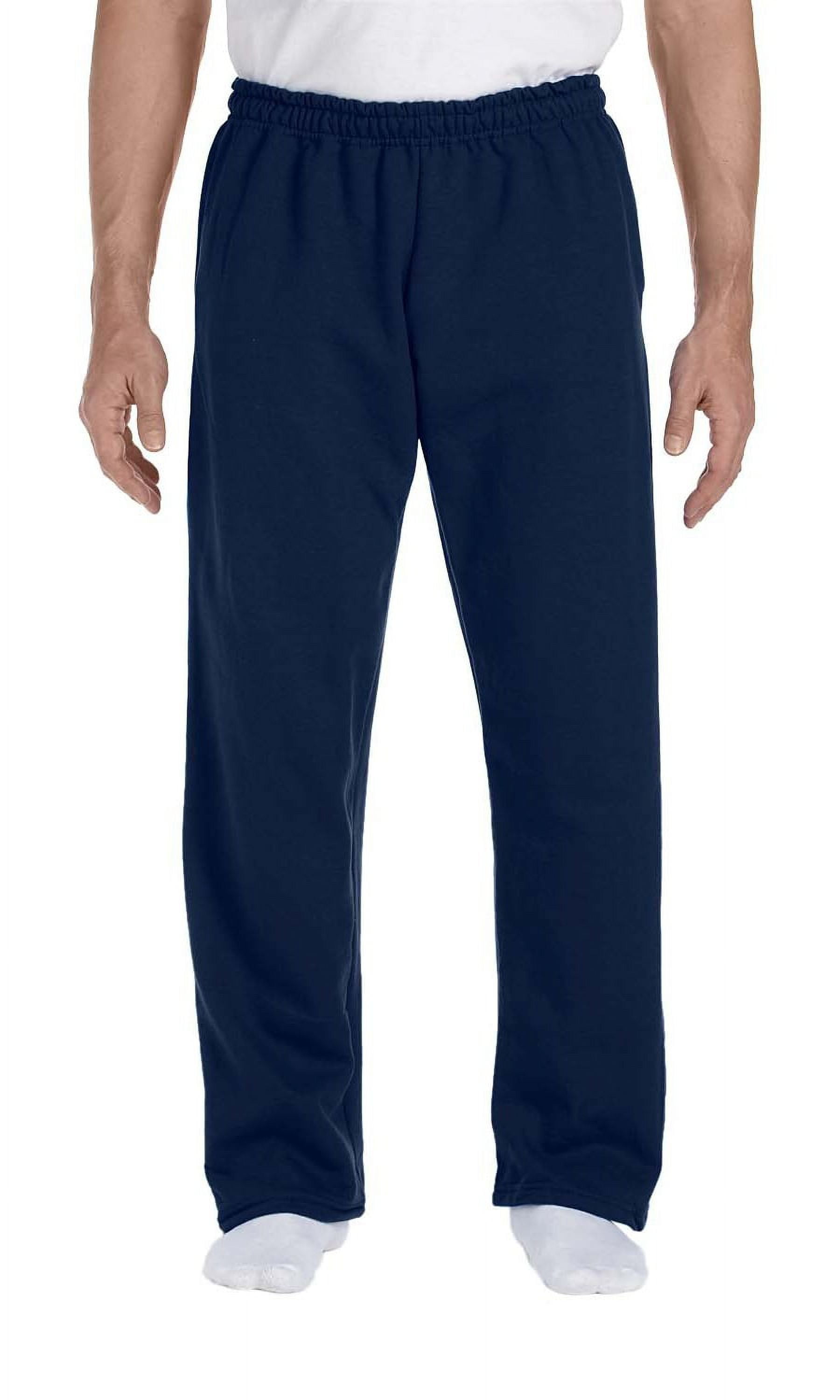 The Gildan Adult DryBlend 90 oz, 50/50 Open-Bottom Sweatpants - NAVY ...