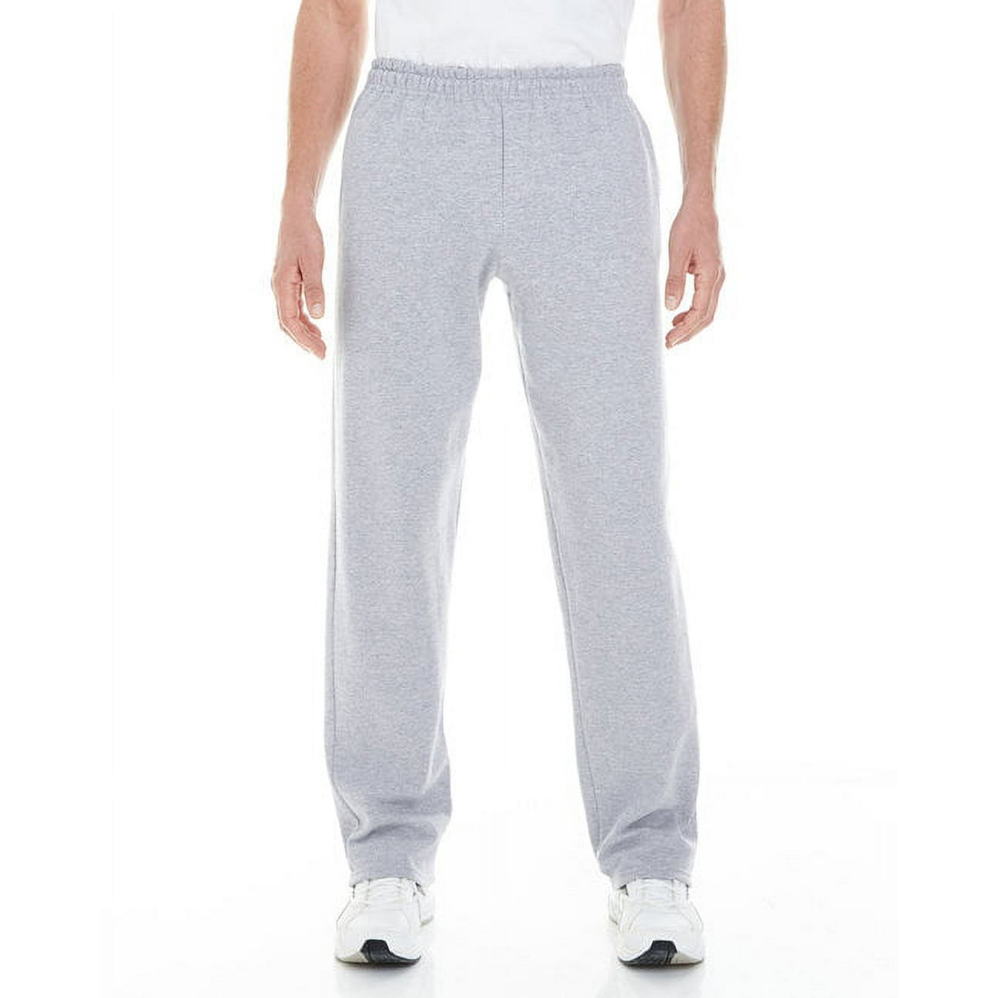 The Gildan Adult Heavy Blend 8 oz Open-Bottom Sweatpants with Pockets ...