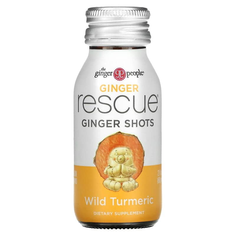 The Ginger People, Ginger Rescue Shots, Wild Turmeric, 2 fl oz Pack of ...