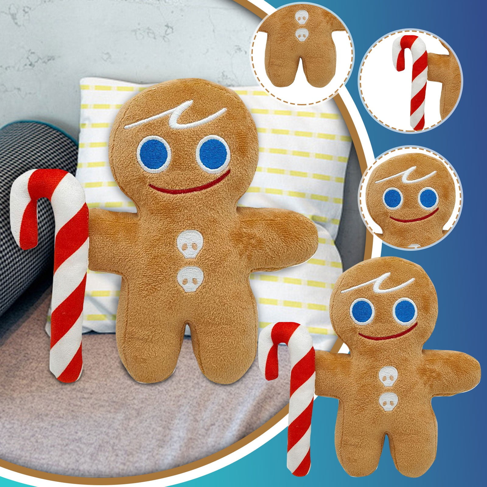 The Gingerbread Man Grinch Baby Doll Cute Plush Doll Toy Gift Cartoon ...