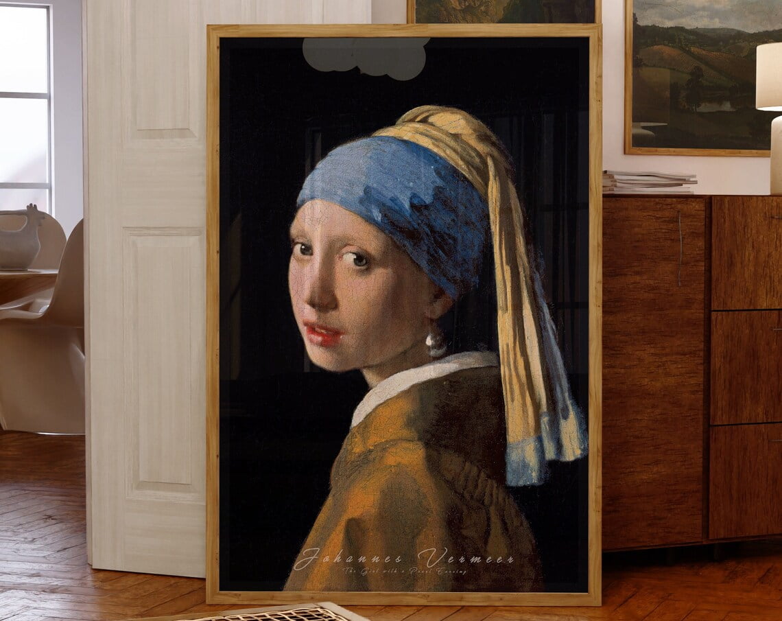 The Girl With A Pearl Earring, Johannes Vermeer 1665, Home Decor ...