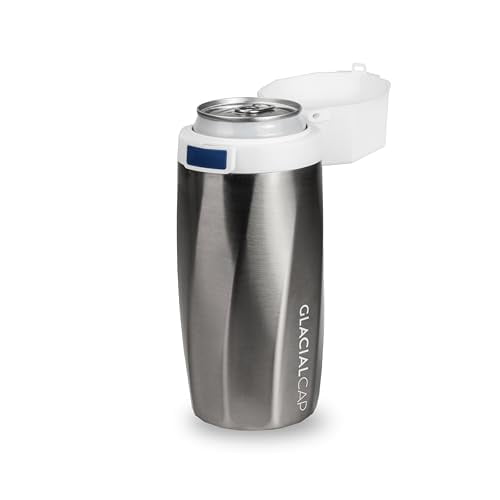 The Glacial Cap Skinny Can Cooler with Locking Lid (Flip and Sip), not ...