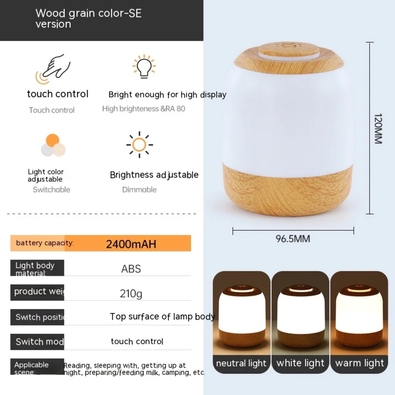 The Glow Touch Rechargeable LED Small Night Lamp by Gamer Fresh Home ...