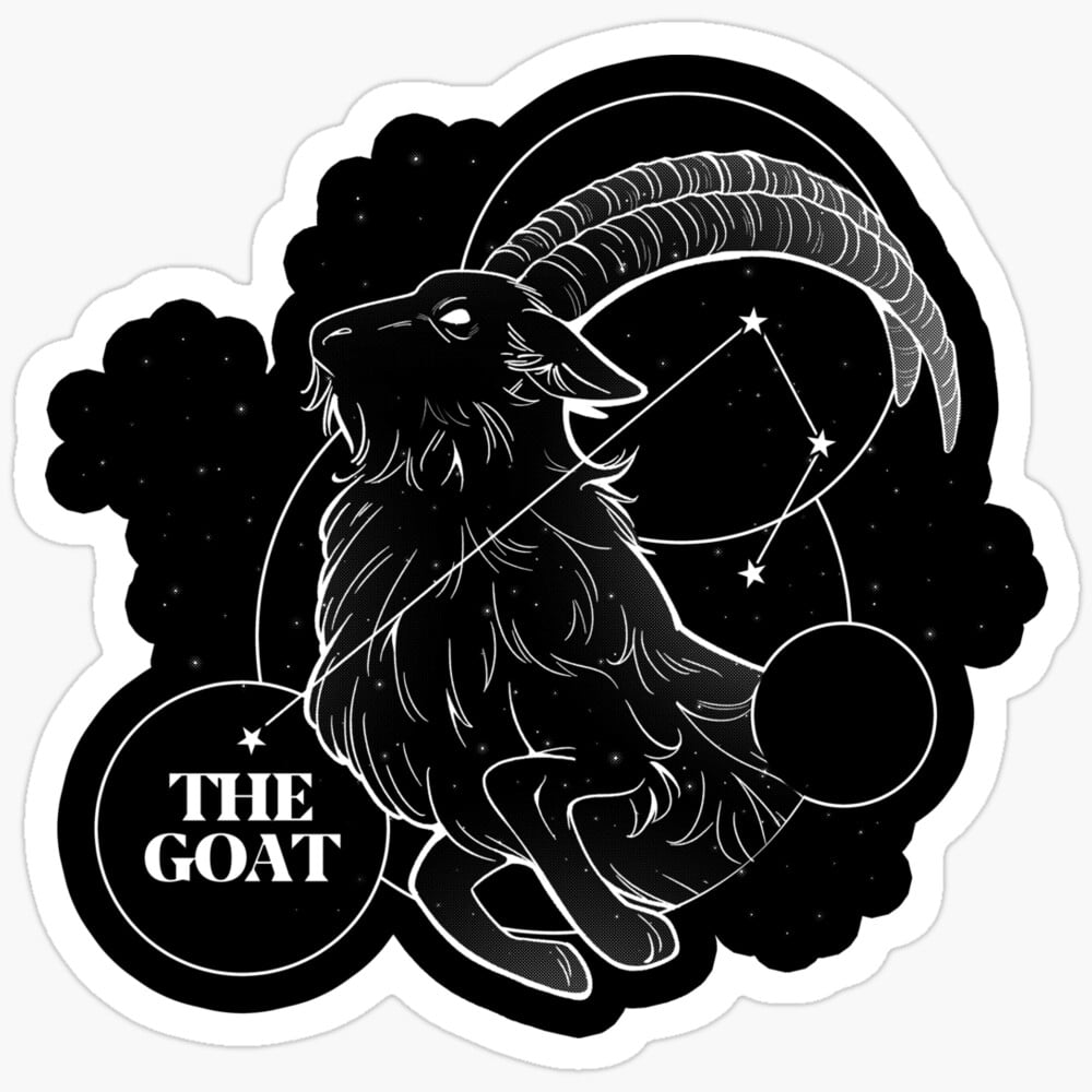 The Goat Astrological Sign Sticker Phone Decal Water Bottle Stickers ...
