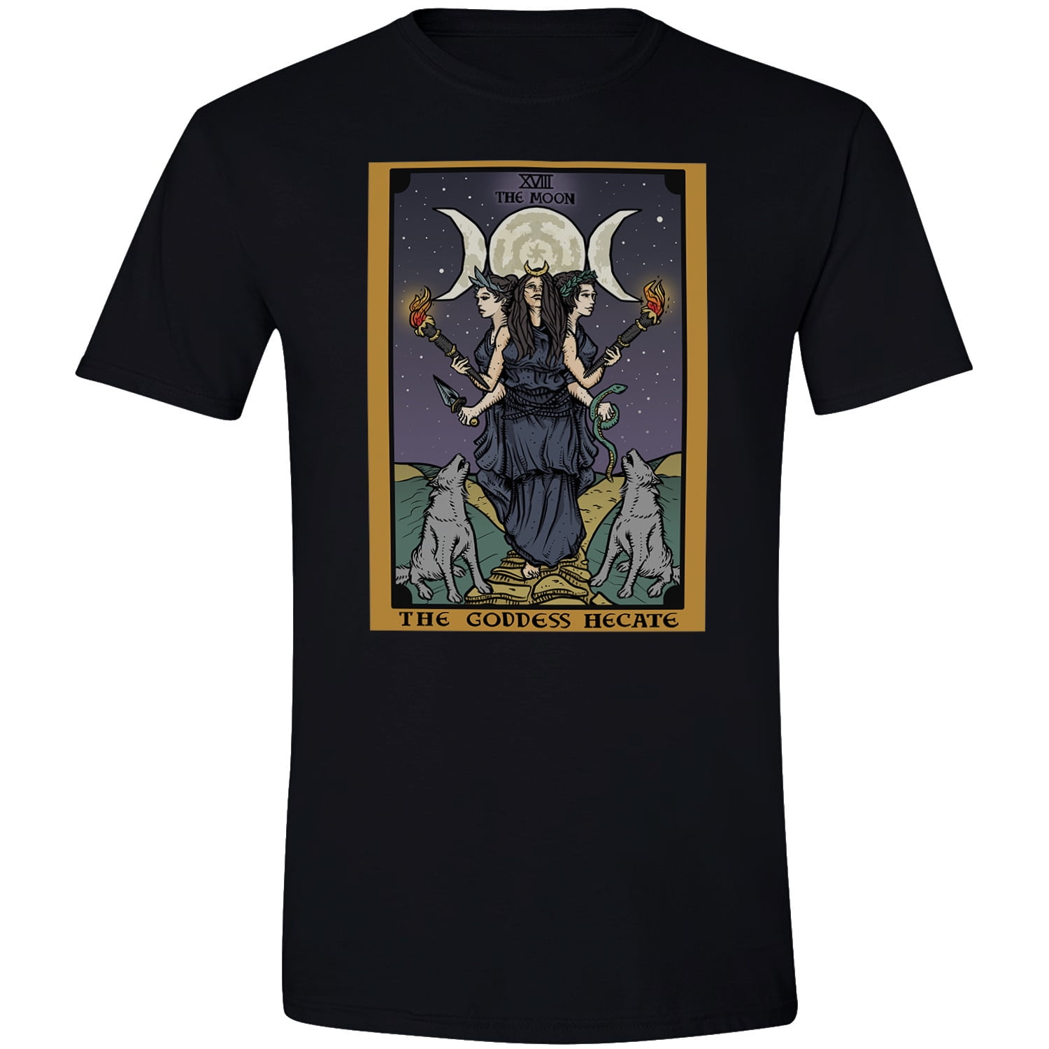 The Goddess Hecate The Moon Tarot Card Shirt Hekate Triple Moon Goddess ...