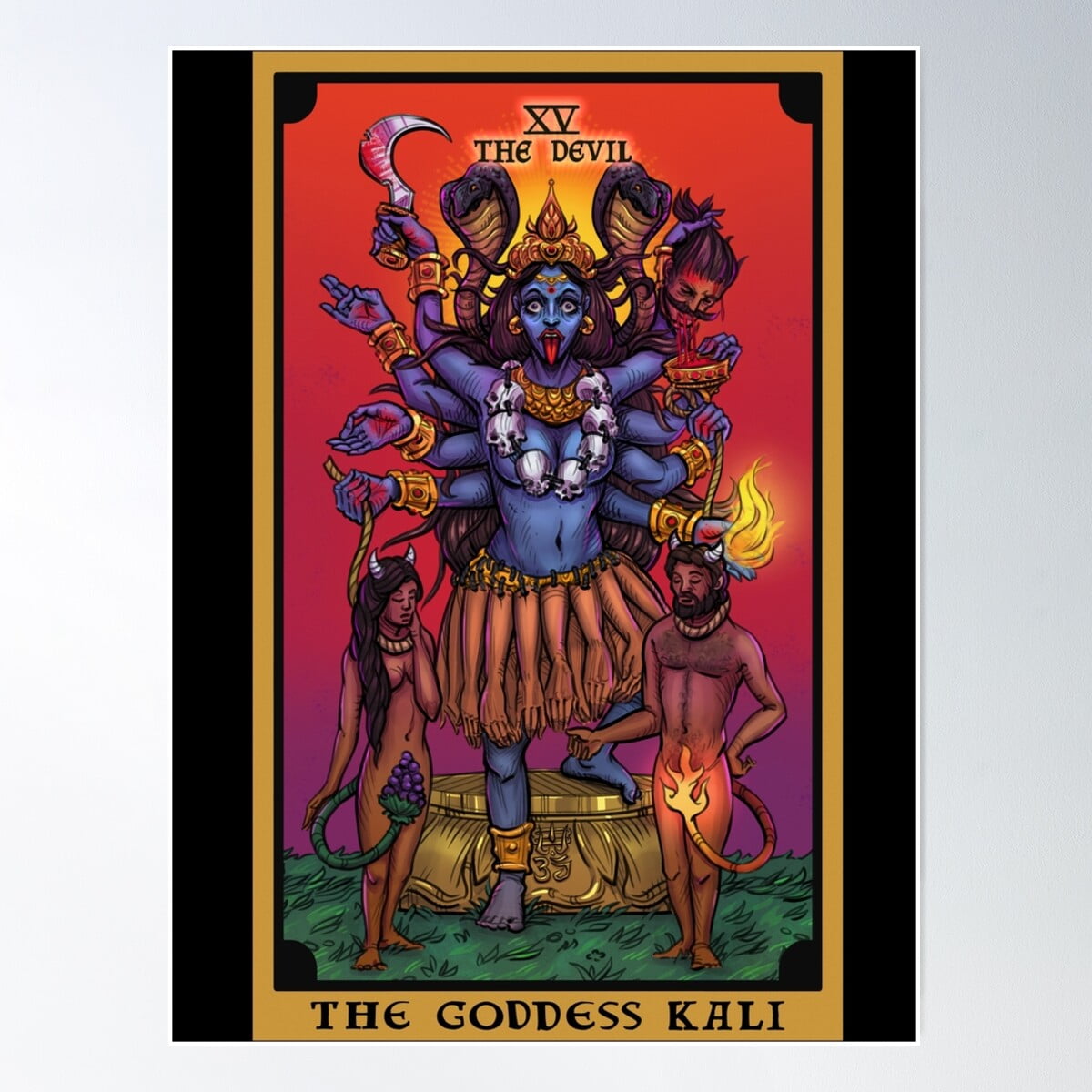 The Goddess Kali The Devil Tarot Card Poster Wall Art, Modern Wall ...