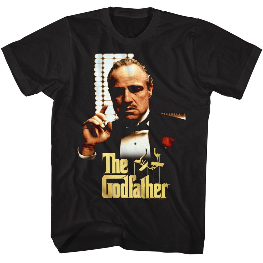 The Godfather Gold Logo Point Black Adult T-Shirt - Walmart.com