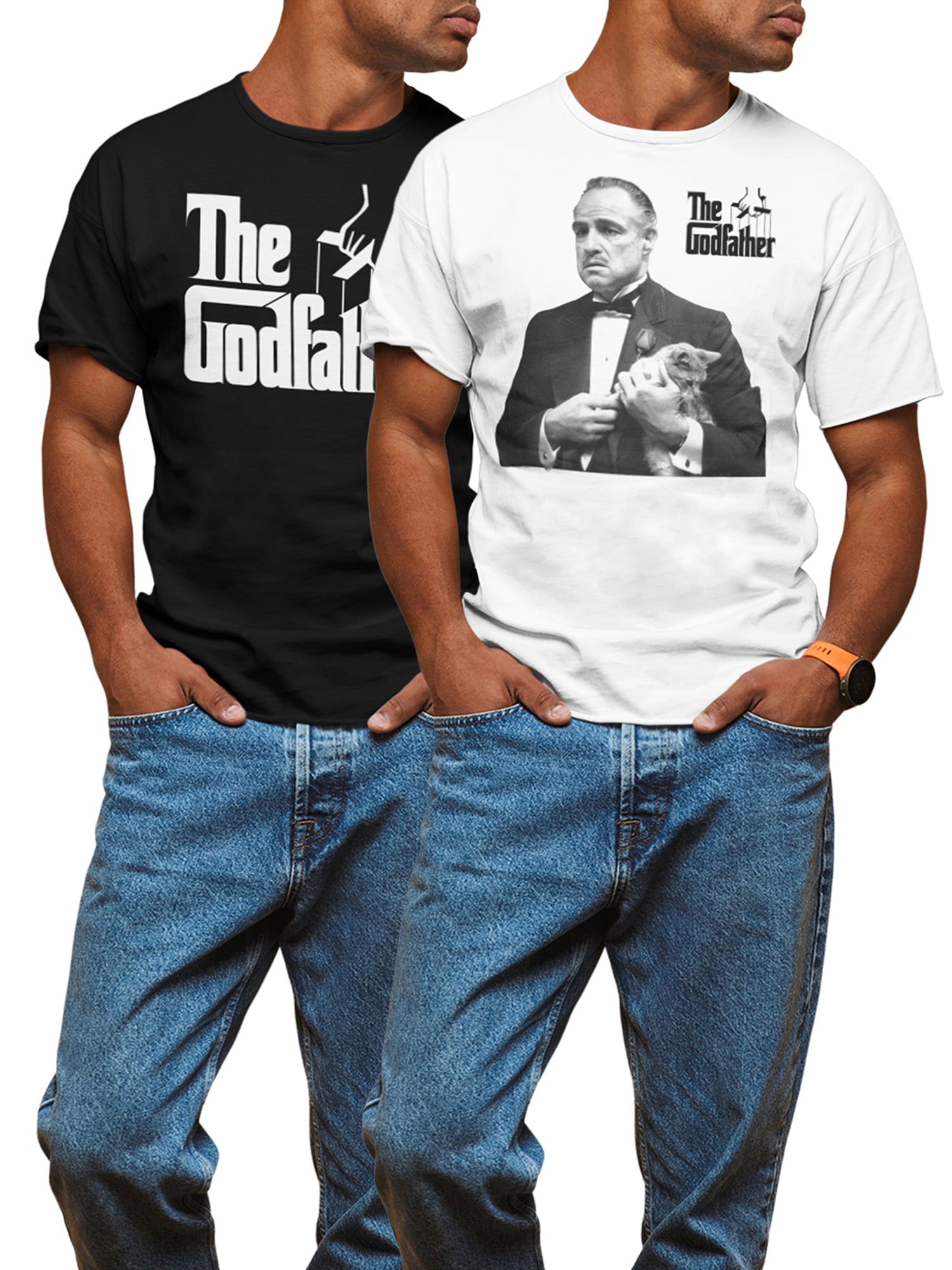 The Godfather Men's & Big Men's Short Sleeve Graphic Tees, 2 Pack ...