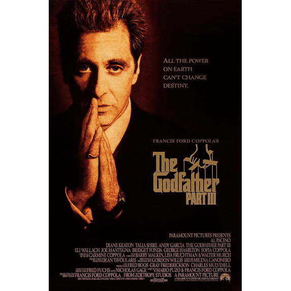 The Godfather Part III (1990) 24x36 Movie Poster Iconic Crime Drama ...