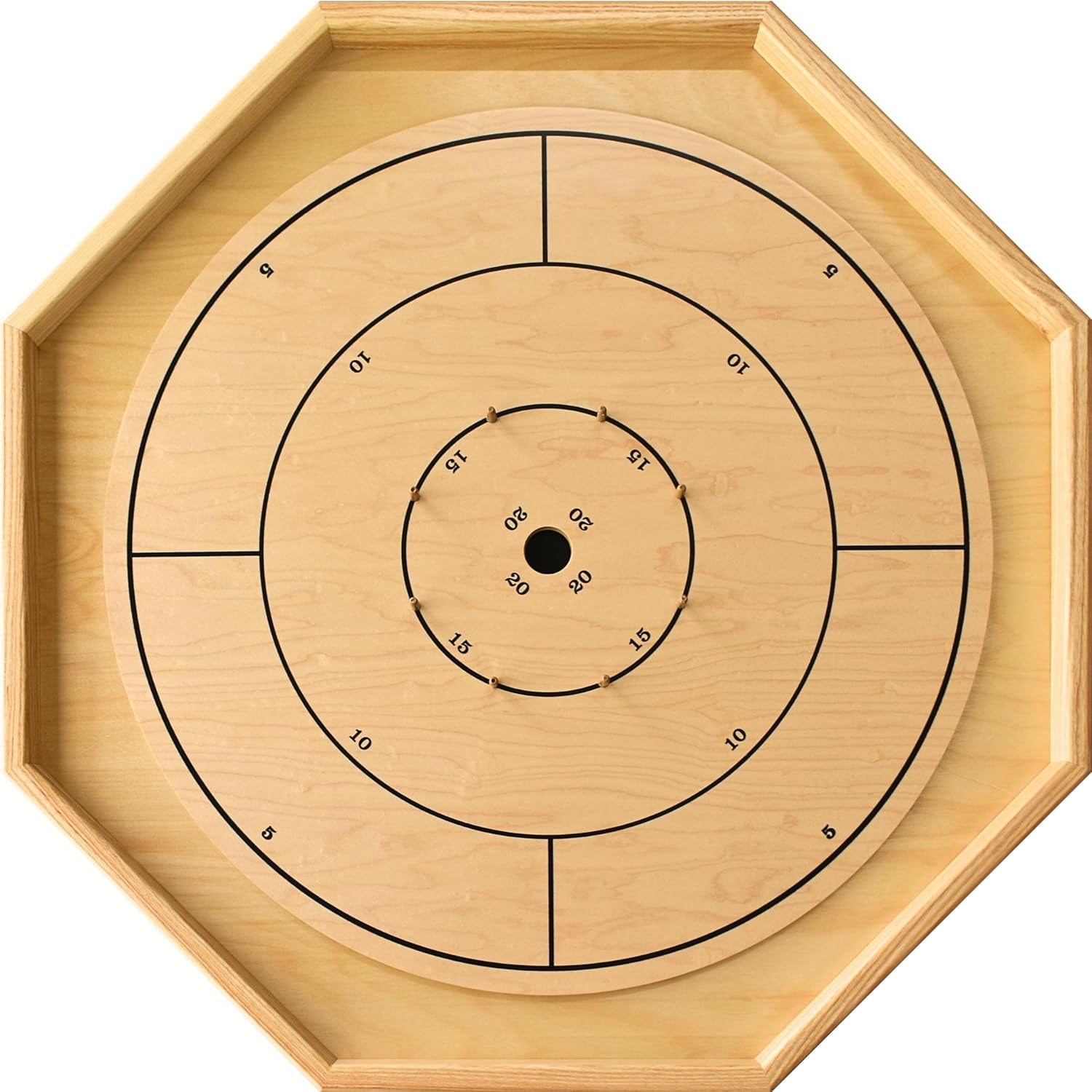 The Gold Standard Board - Traditional Octagon Crokinole Board Game Set ...