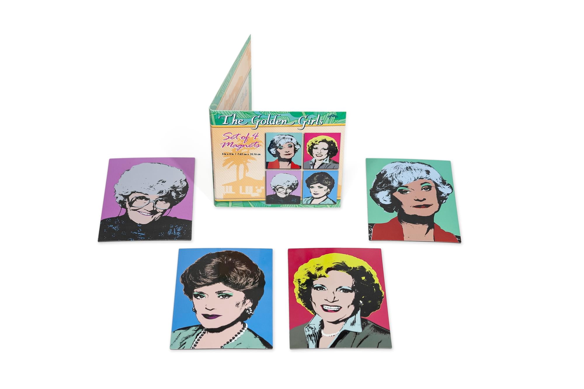 The Golden Girls Collectible Warhol Art Style 4-Magnet Set | 4-Inch ...