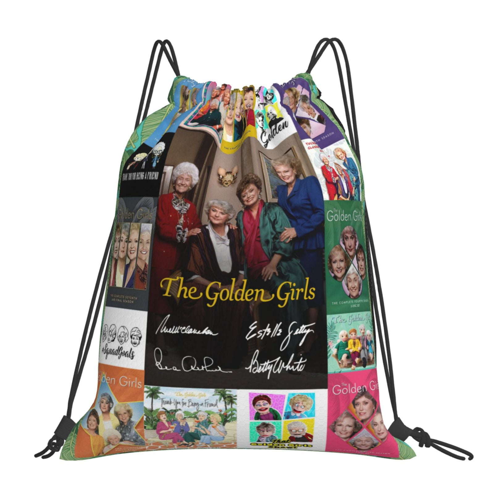 The Golden Drawstring Backpack Sport Gym Bag Gymsack Sport Strap Pack ...