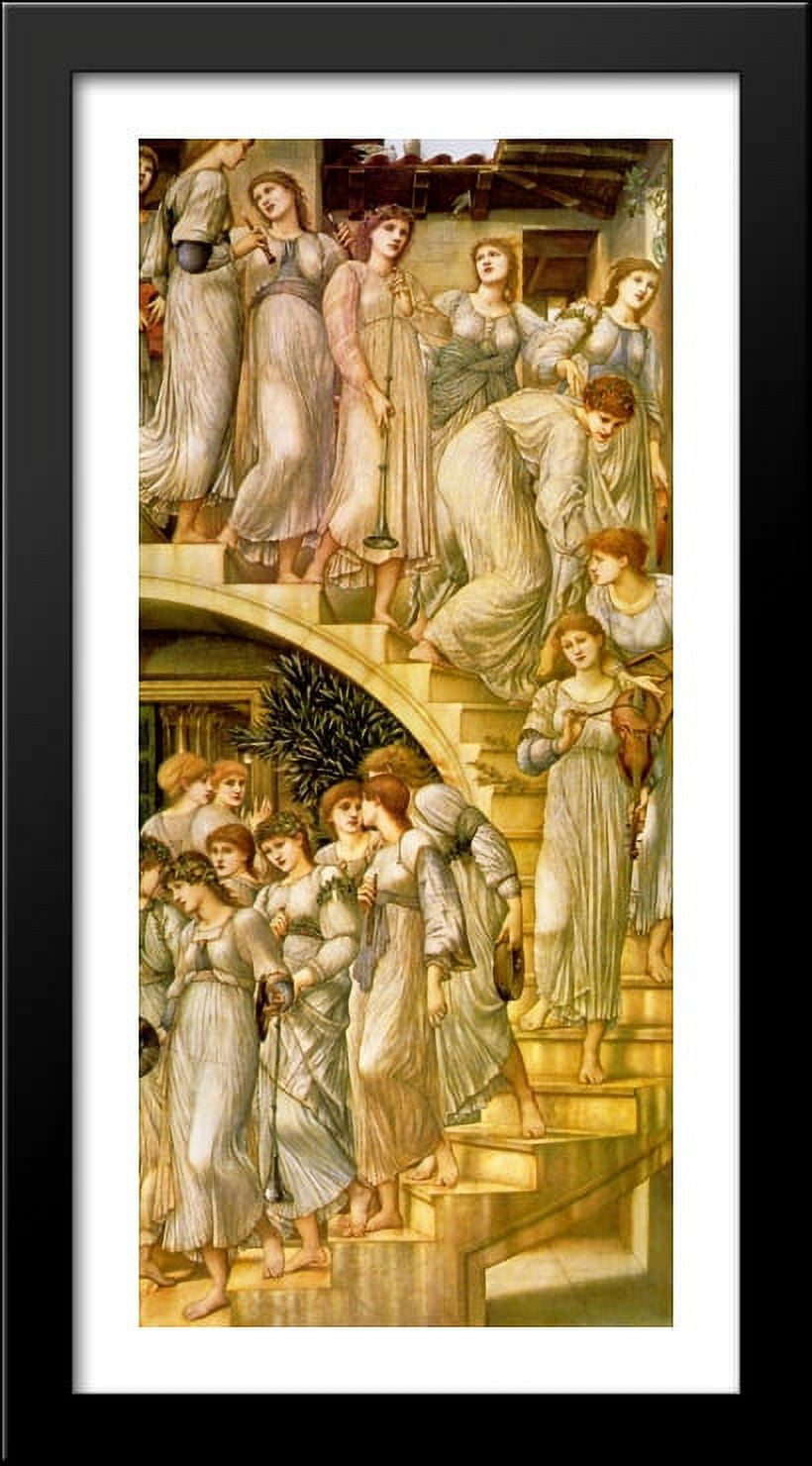 The Golden Stairs 20x40 Large Black Wood Framed Print Art by Edward ...