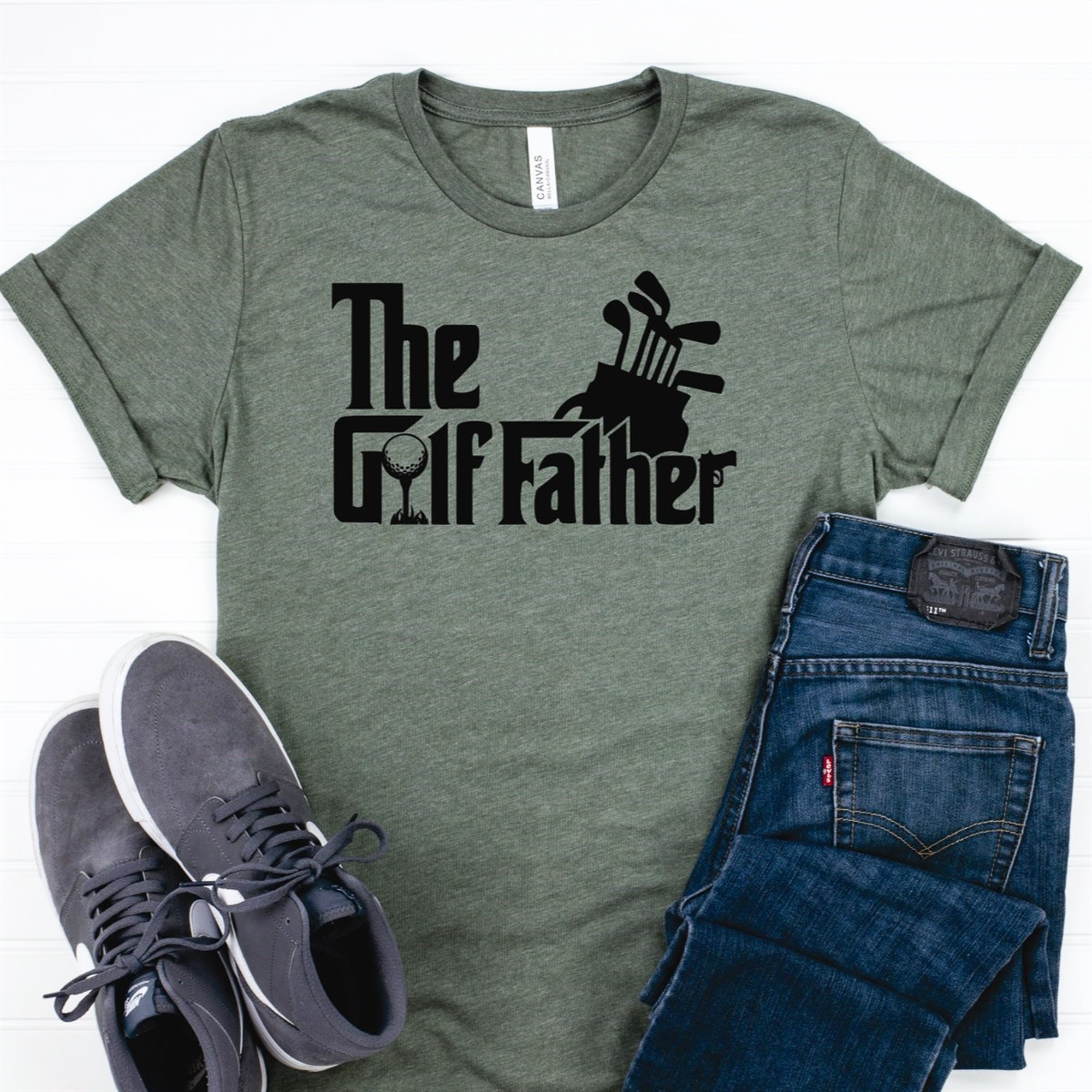The Golf Father T-shirt, Pre-Shrunk, Side Seams Retail Fit Tee ...