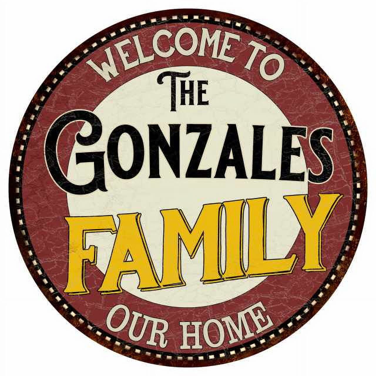 The Gonzales Family 12" Round Metal Sign Kitchen Game Room Décor ...