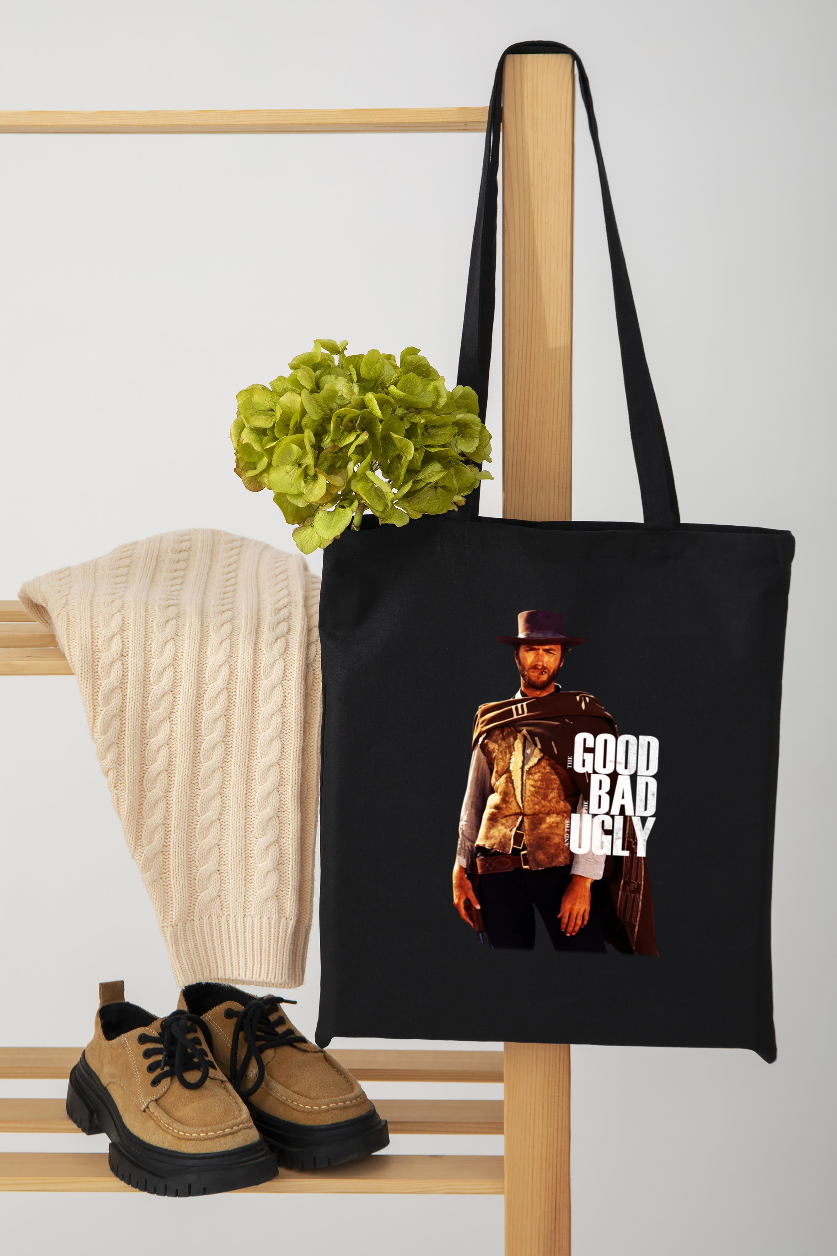 The Good Bad Ugly Eastwood Leone Spaghetti Western Duel Film ToTe Bag ...