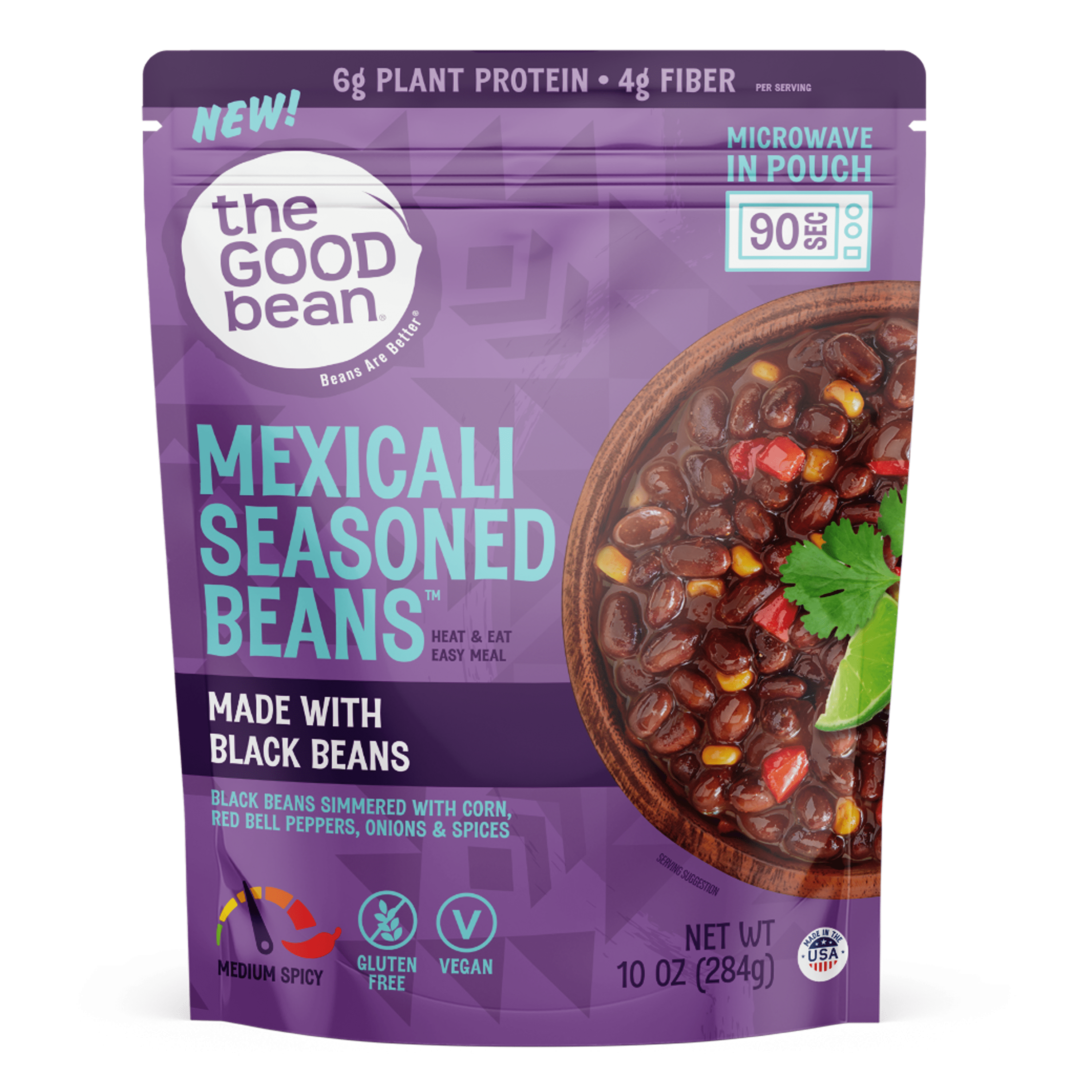 The Good Bean Mexicali Seasoned Beans Heat and Eat 10 oz pouch ...