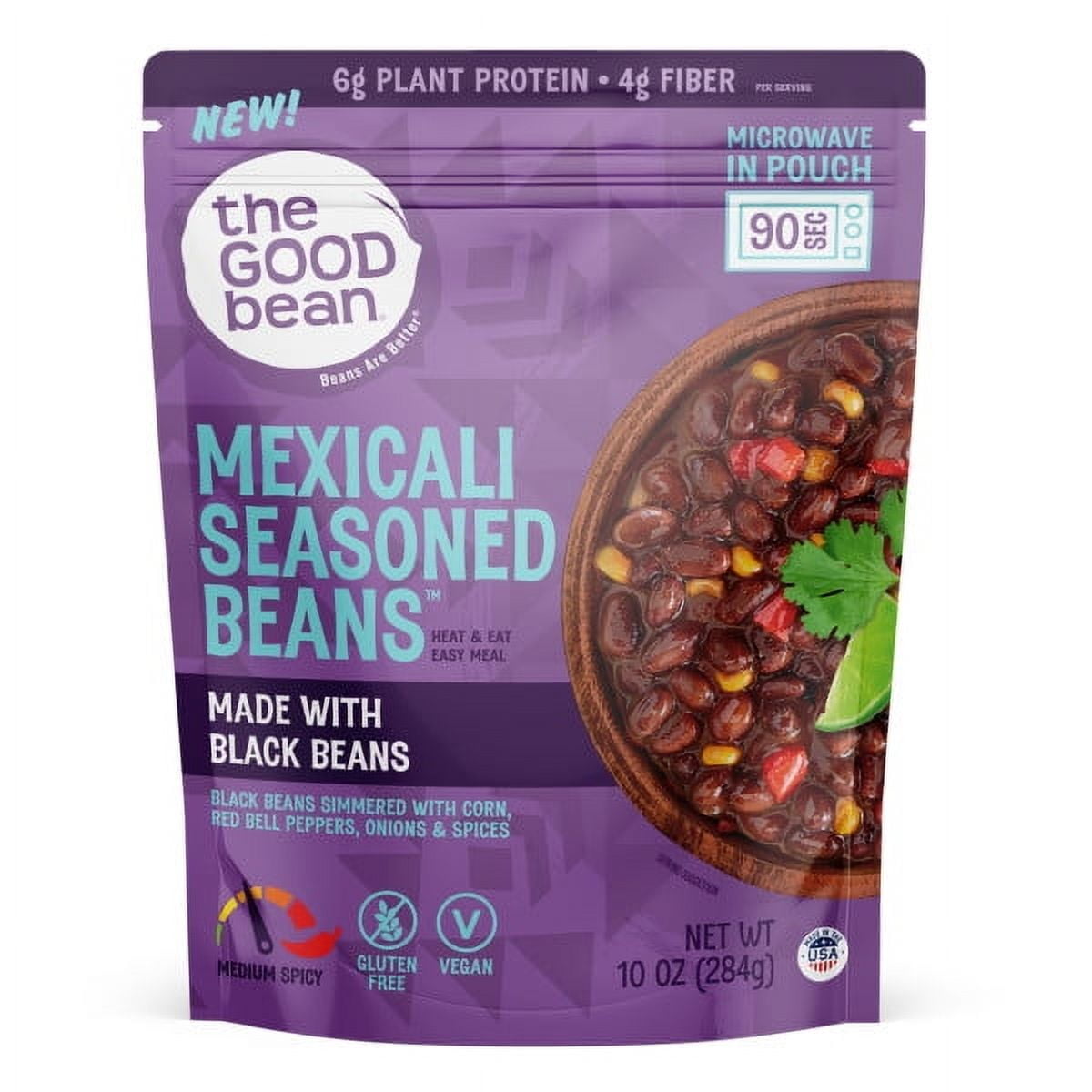 The Good Bean Mexicali Seasoned Beans Heat and Eat 10 oz pouch ...