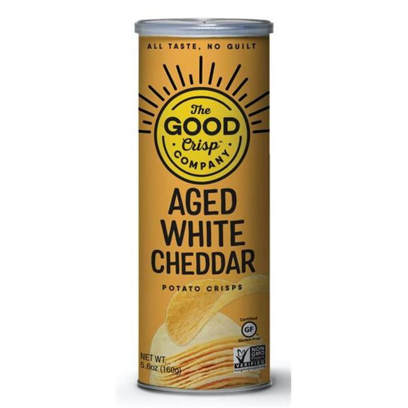 The Good Crisp 5.6 oz Aged White Cheddar Potato Crisps - Pack of 8 ...