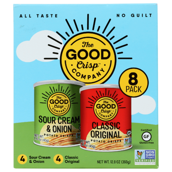 The Good Crisp Company Original & Sour Cream Onion Potato Crisps ...