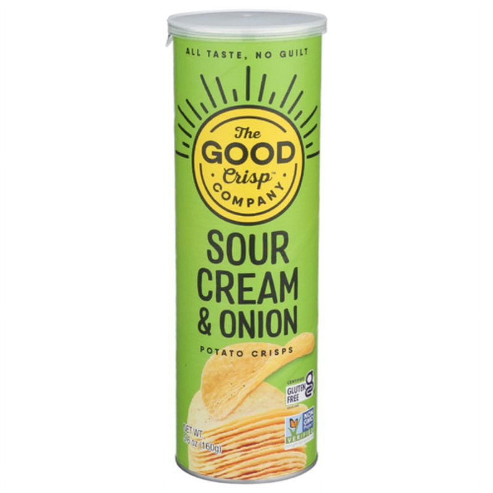 The Good Crisp Company Sour Cream & Onion Potato Crisps 5.6 oz Pack of ...