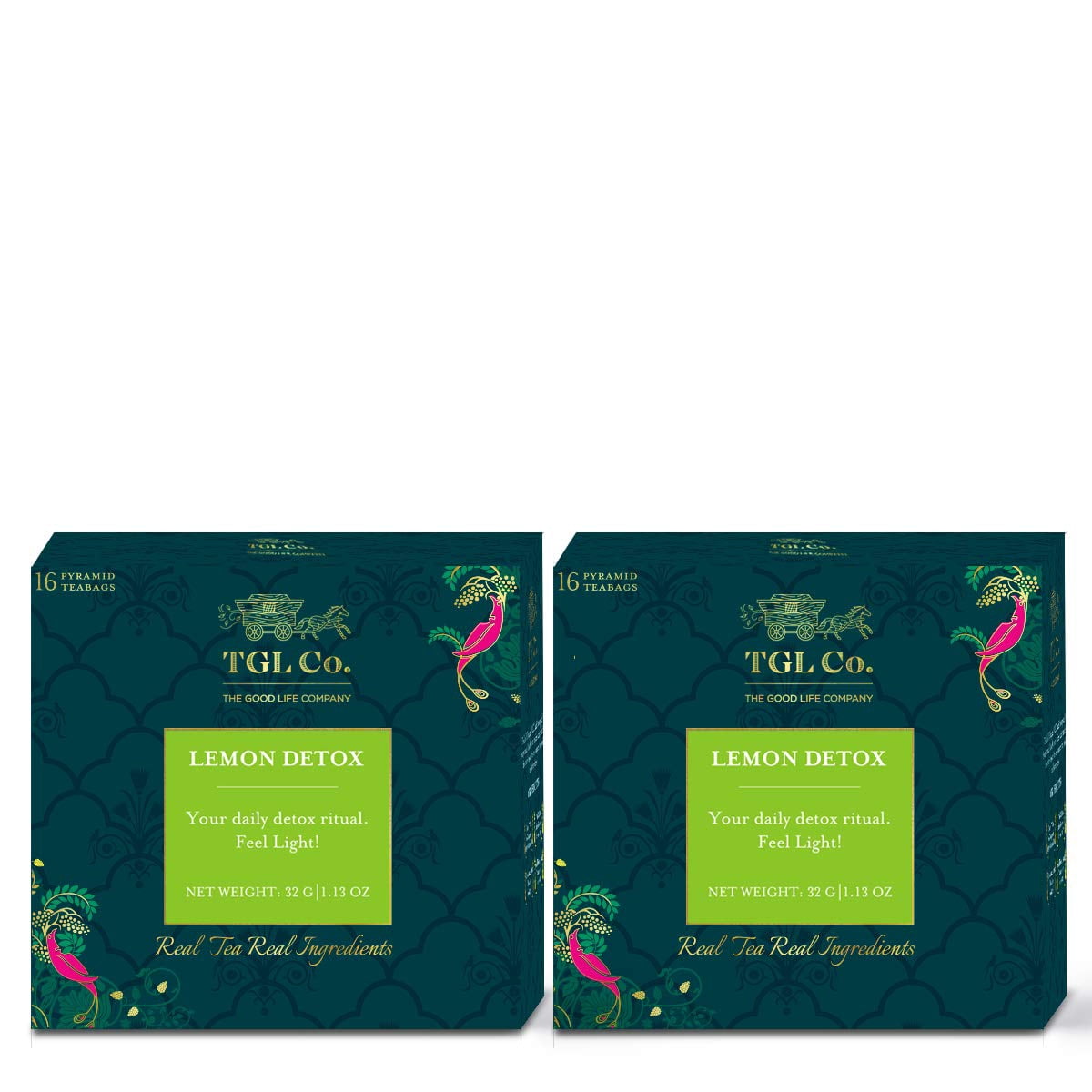 The Good Life Company Lemon Detox Green Tea Bags / Loose Tea Leaf (16 ...