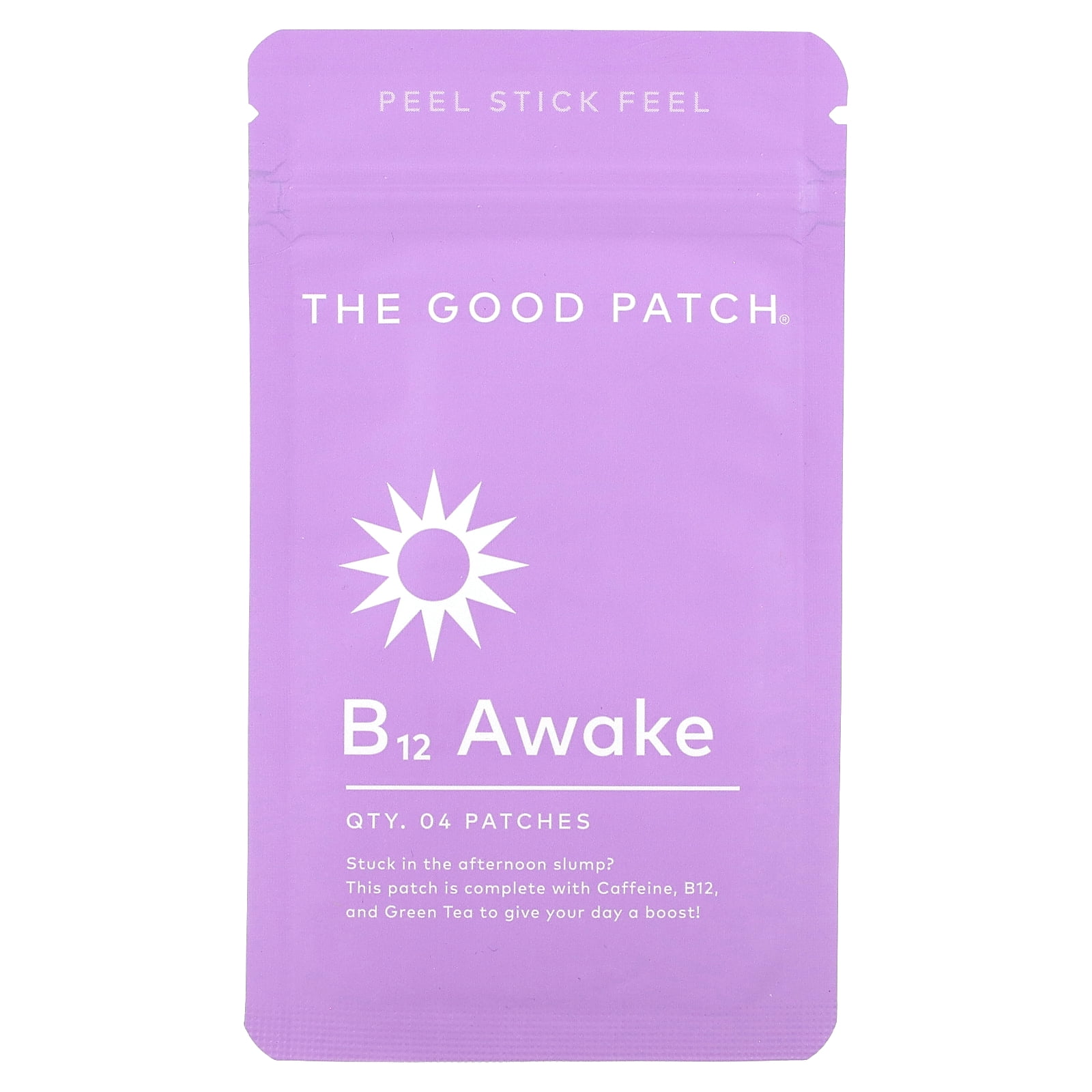 The Good Patch B12 Awake, Vitamin Caffeine Topical Energy, 4 Vegan Plant Powered Patches ...