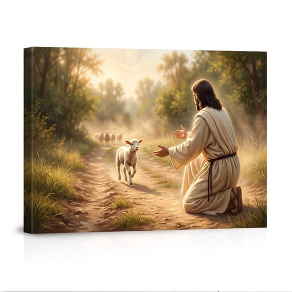 The Good Shepherd Christian Jesus With Sheep Religious Bible Verse ...