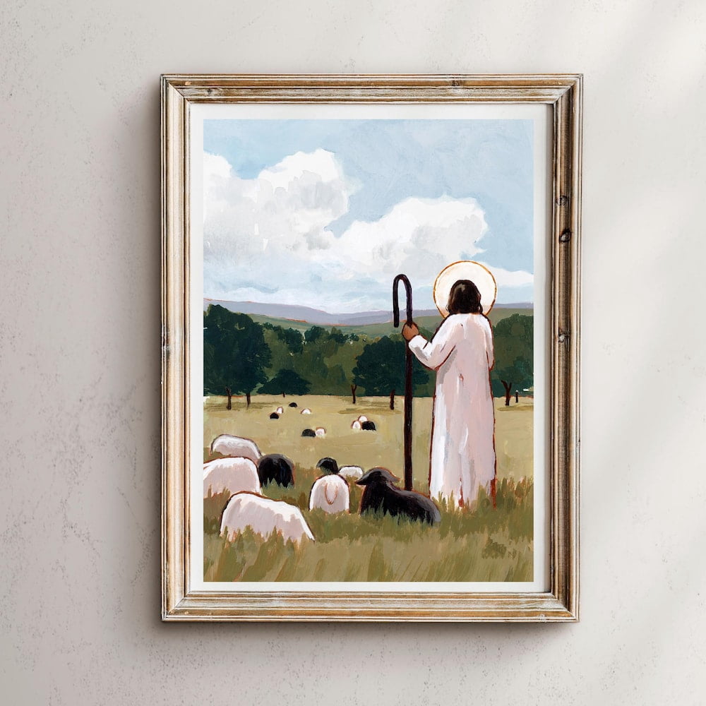 The Good Shepherd In Summer Jesus And His Sheep The Good Shepherd Jesus ...