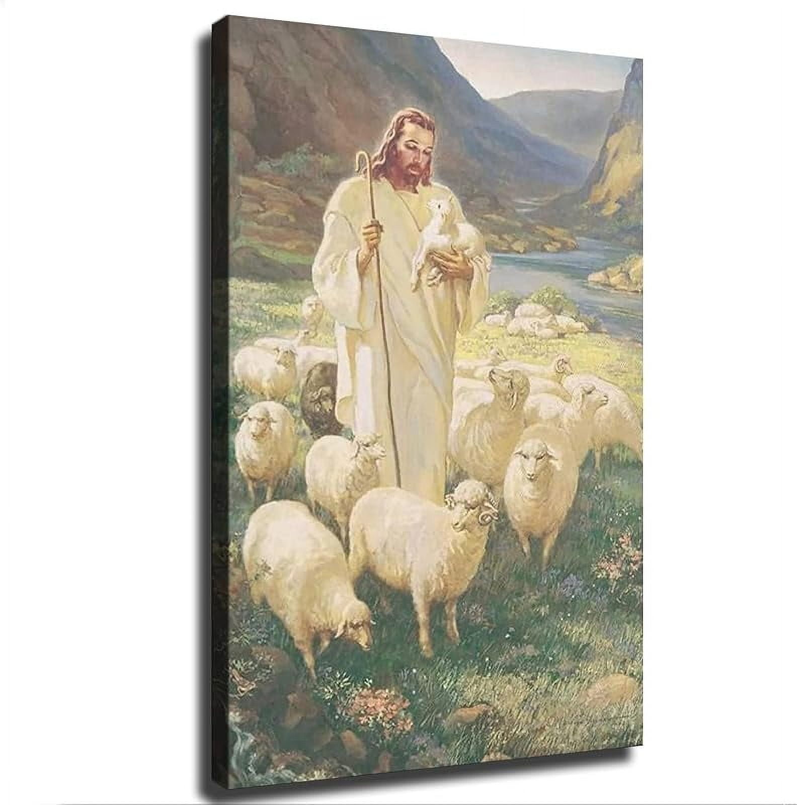 The Good Shepherd Jesus Christ Canvas Poster Modern Aesthetic Picture ...