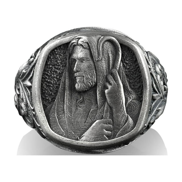 The Good Shepherd Jesus Silver Ring For Men, Christ and his Sheep ...