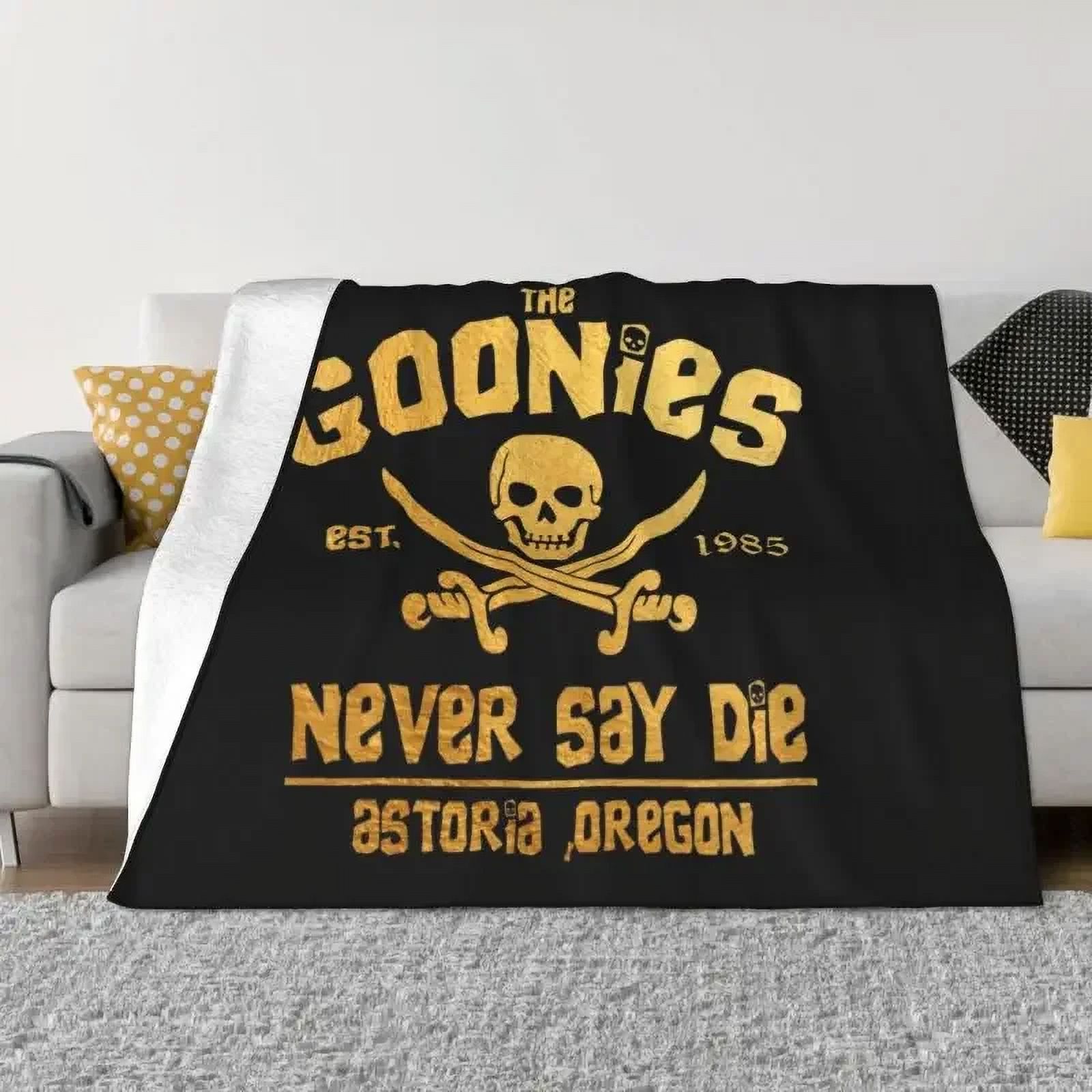 The Goonies Never Say Die Blankets Warm Gothic Pirate Skull Throw Blanket for Bedroom Office ...