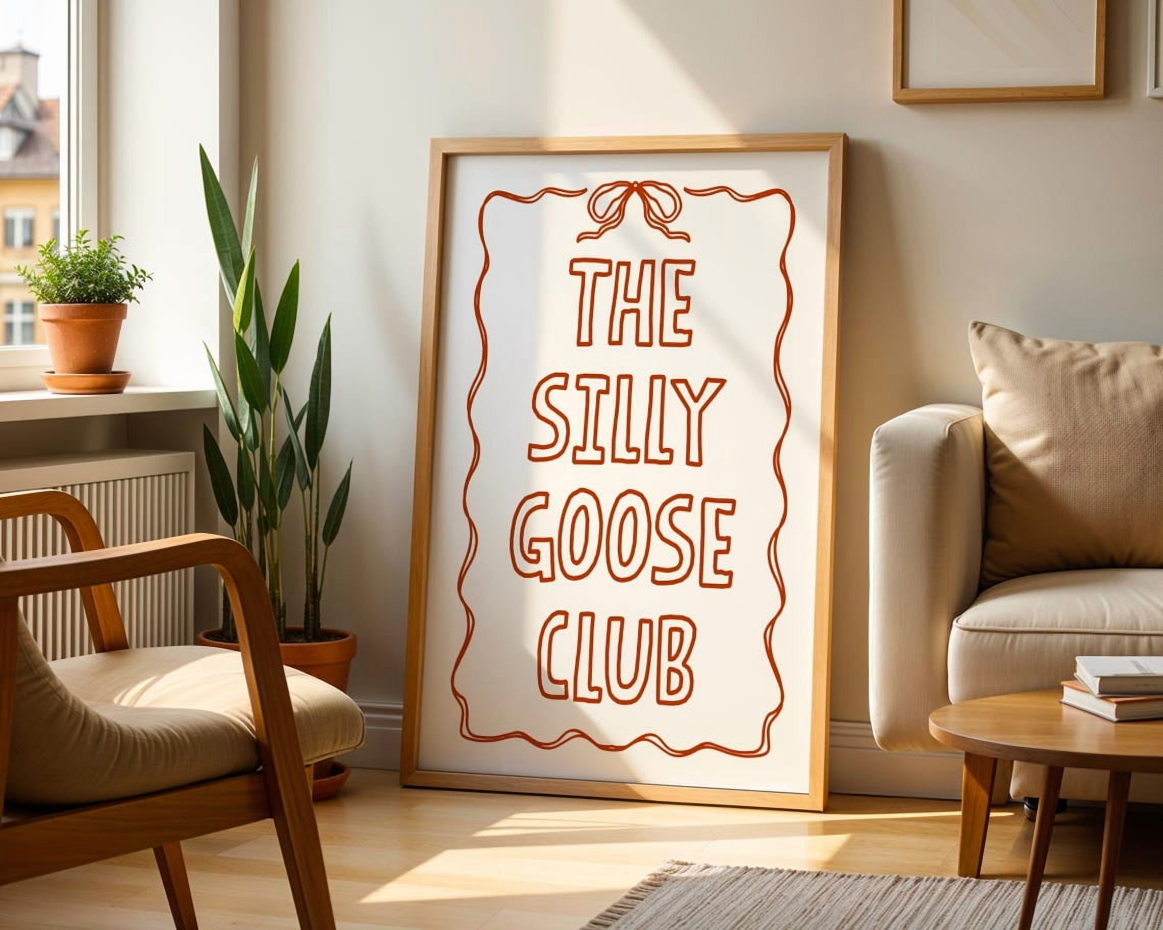 The Goose Club Wall Art Poster Nursery Decor Cute Animal Trendy Design1 ...