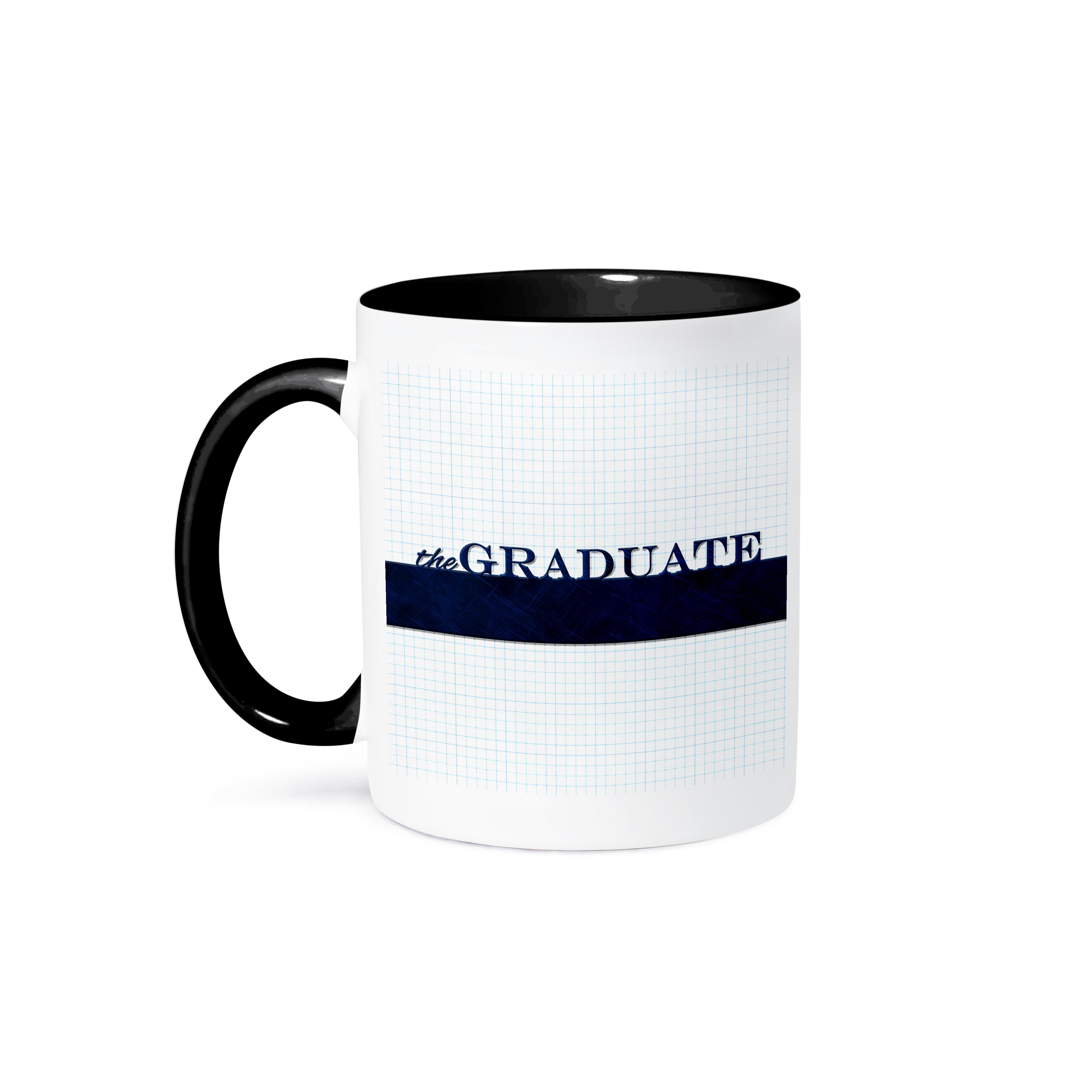 3dRose, The Graduate Blue Word Art on Blue and White Graph Paper ...