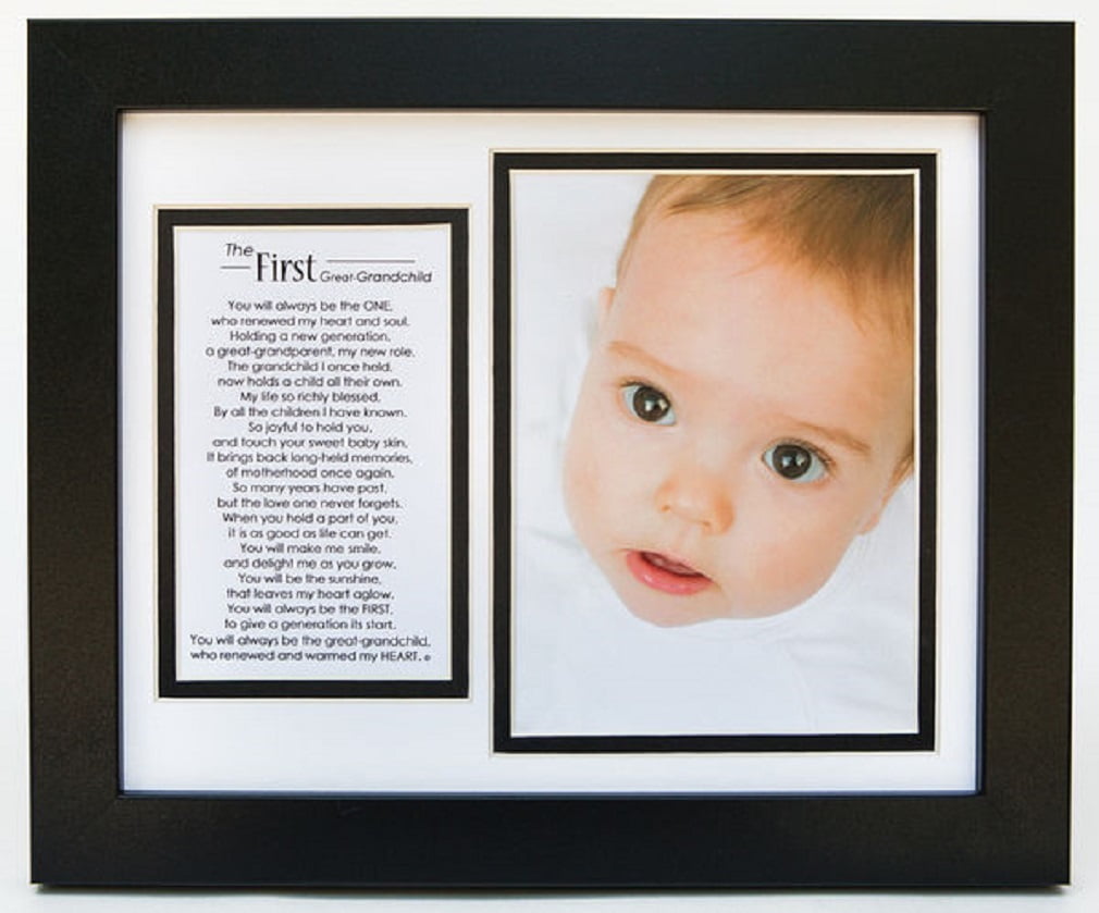 The Grandparent Gift Co. First Great-Grandchild Photo Frame with Poem ...
