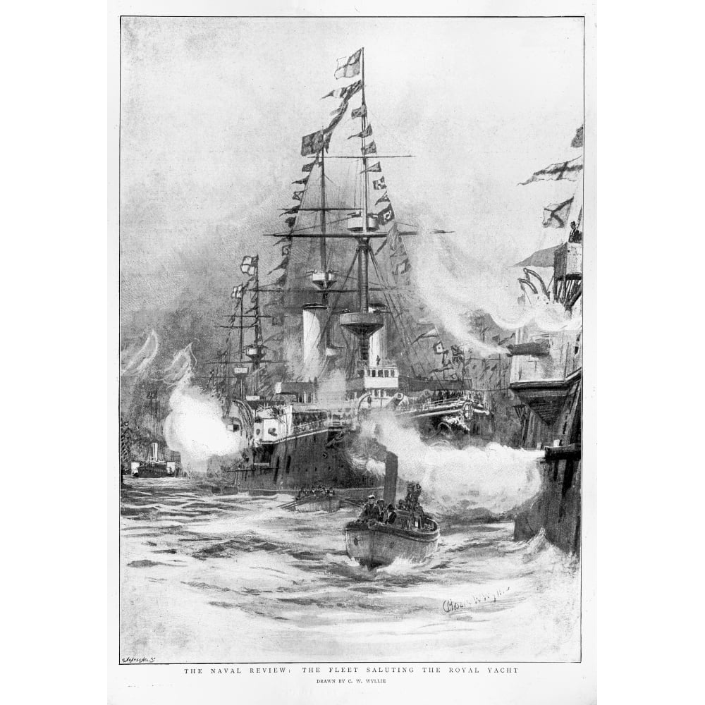 The Graphic Newspaper/Naval review 1897 The Naval review Fleet saluting ...