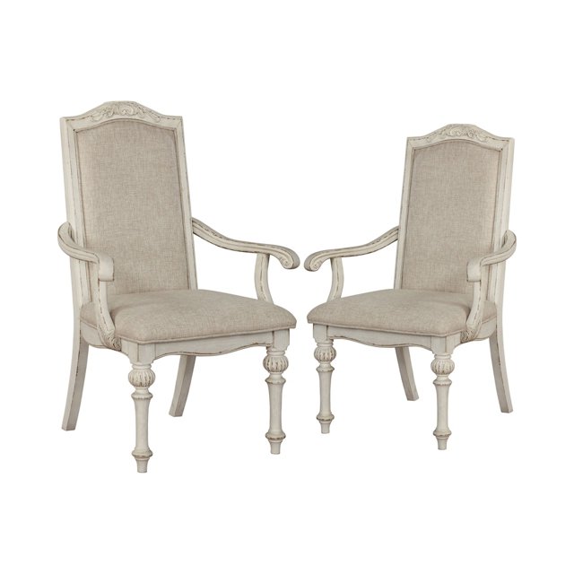 Farmhouse Style Dining: Set of 2 Gray Barn Caelum Formal Arm Chairs in ...