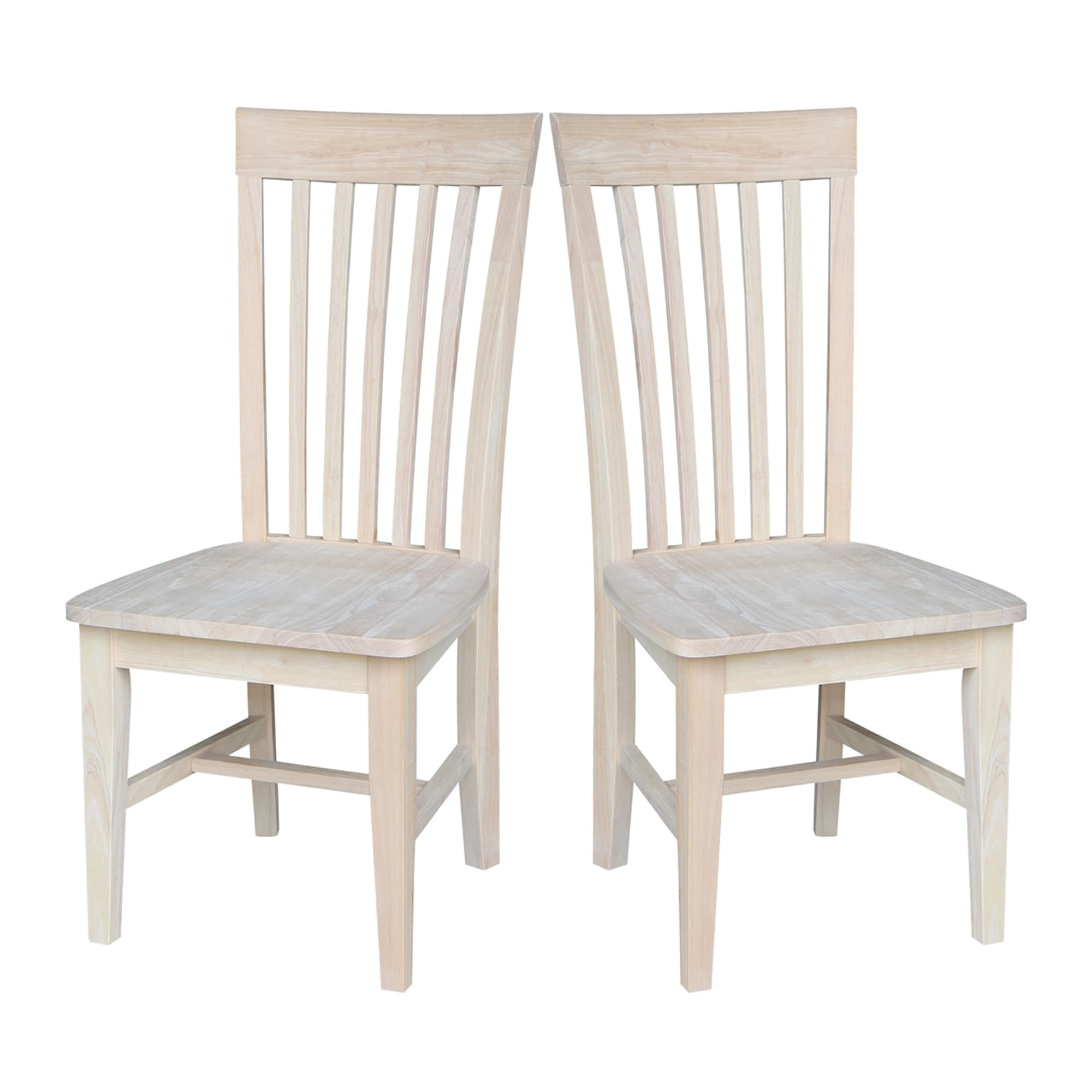 International Concepts Solid Wood Tall Mission Dining Chairs, Set of 2 ...