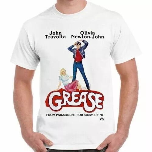 The Grease Movie T-SHIRT John Travolta Retro Musical Cool DANNY SANDY ...
