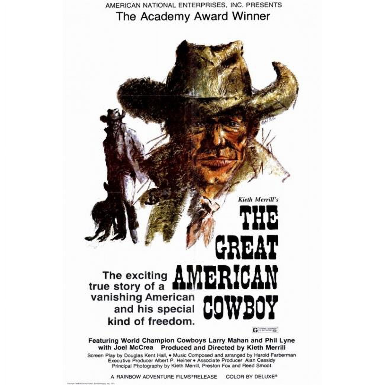 The Great American Cowboy Movie Poster - 27 x 40 in. - Walmart.com