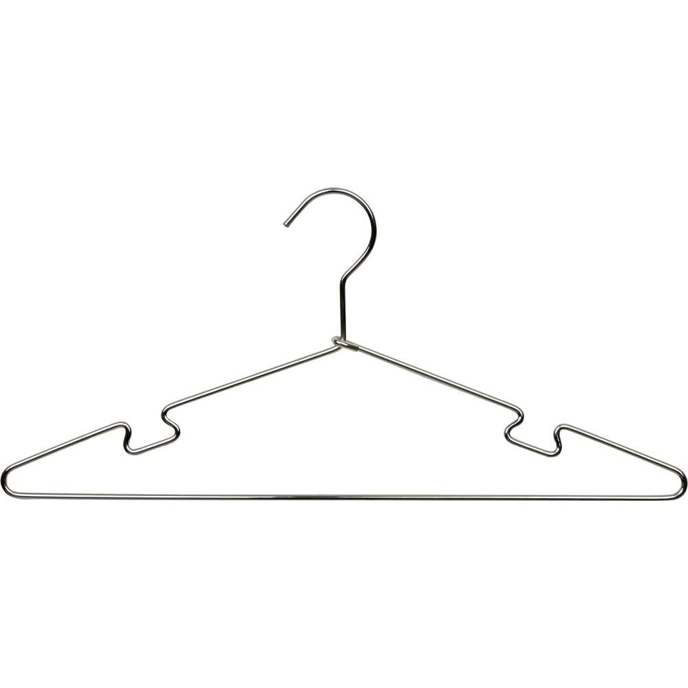 International Hanger Premium Heavy Duty Flat Chrome Clothing Hangers ...