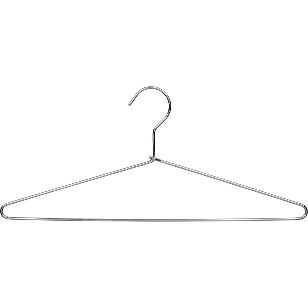 The Great American Hanger Company Polished Chrome Metal Top/Suit Hanger ...