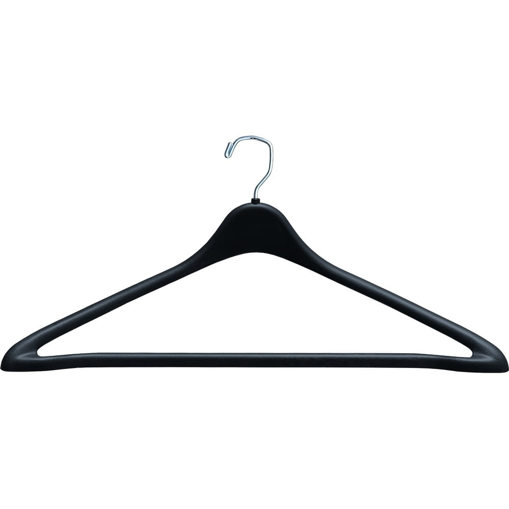 The Great American Hanger Company Rugged Black Plastic Suit Hanger with ...