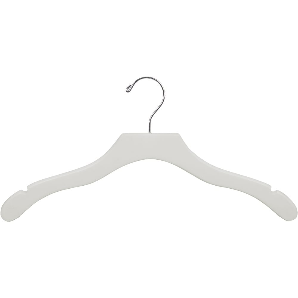 The Great American Hanger Company White Notched Wavy Top Hanger (Case ...